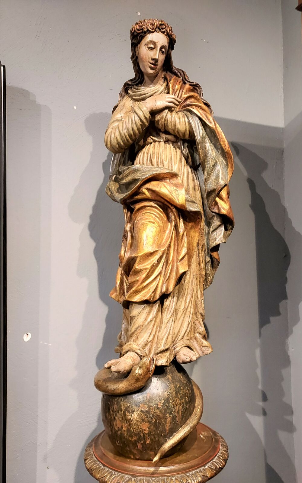 Antike Skulptur, Maria immaculata, 17. Jahrhundert| Van de Ven Antik